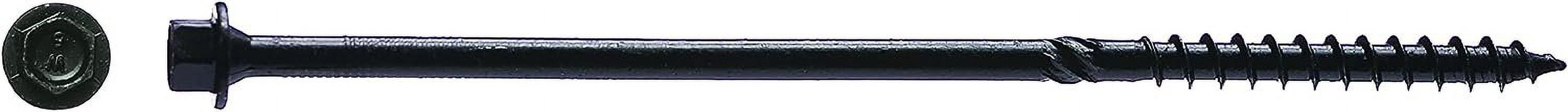 Big Timber, 14 x 6 in. Hex Head Black Log Screws, 25-Pack, Heat-Treated ...