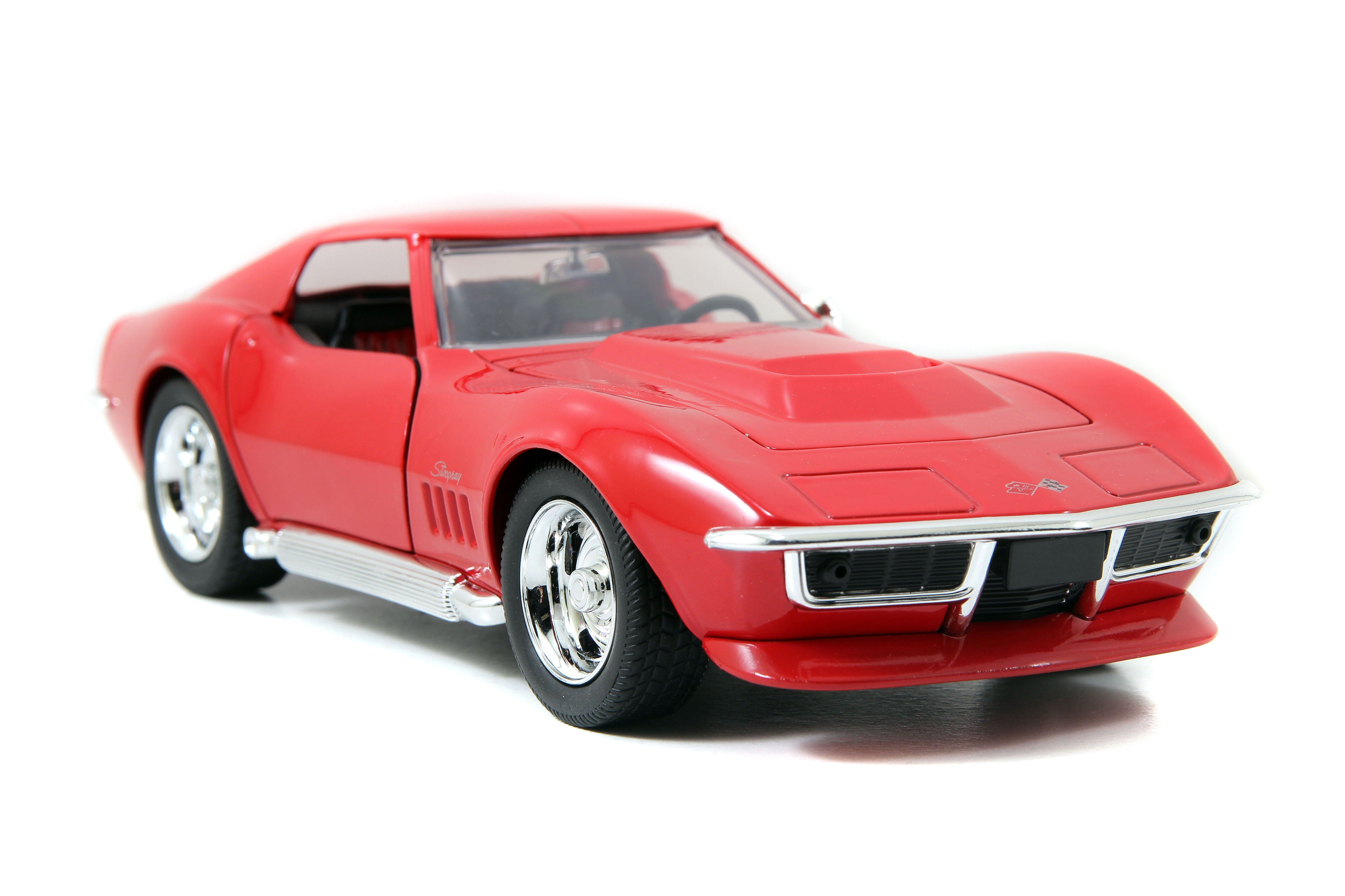 Big Time Muscle 1:24 1969 Chevy Corvette Die - cast Car Red Play ...