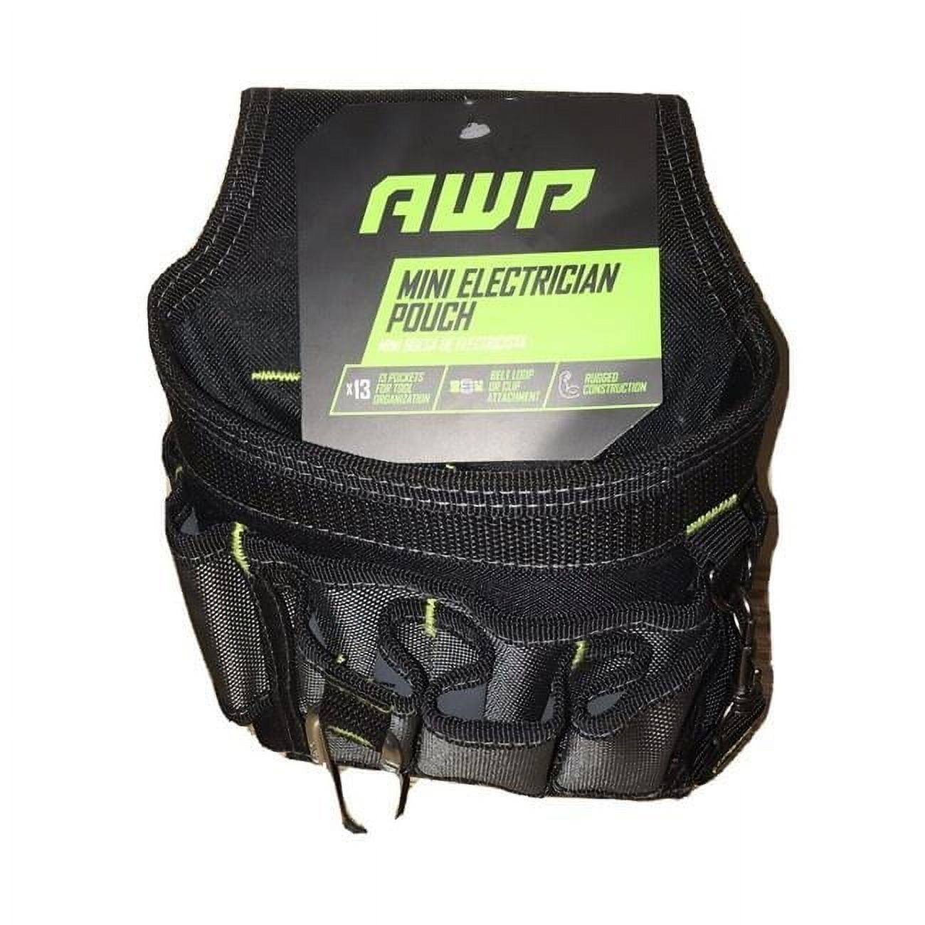 Big Time Products 100852 AWP Mini Electrician Nylon Tool Pouch, Black ...