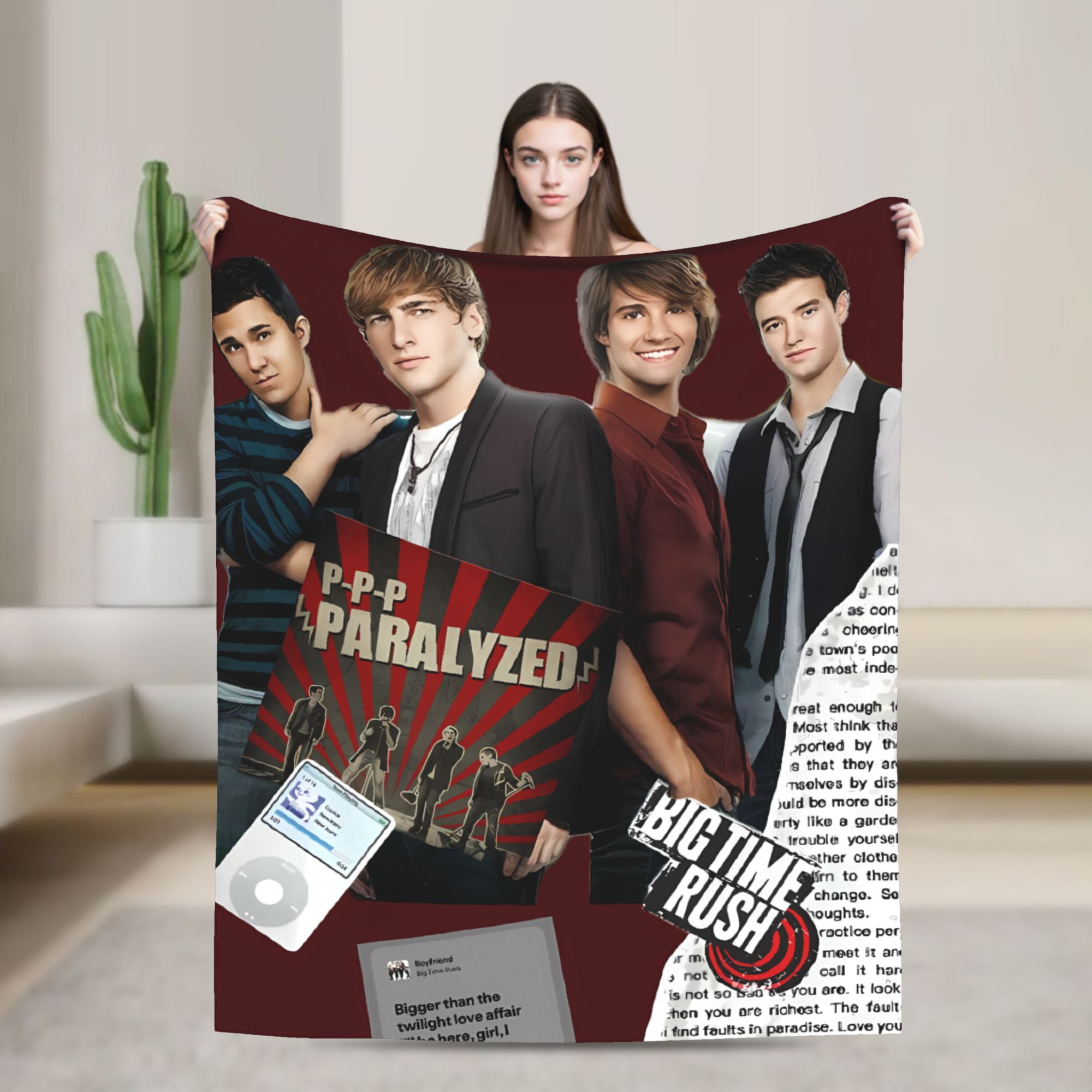 Big Time Rush Band Blanket Super Warm Novelty Plush Bedding Throws For ...