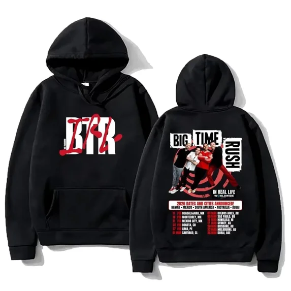 Big Time Rush In Real Life Worldwide 2025 Tour Hoodie - Walmart.com