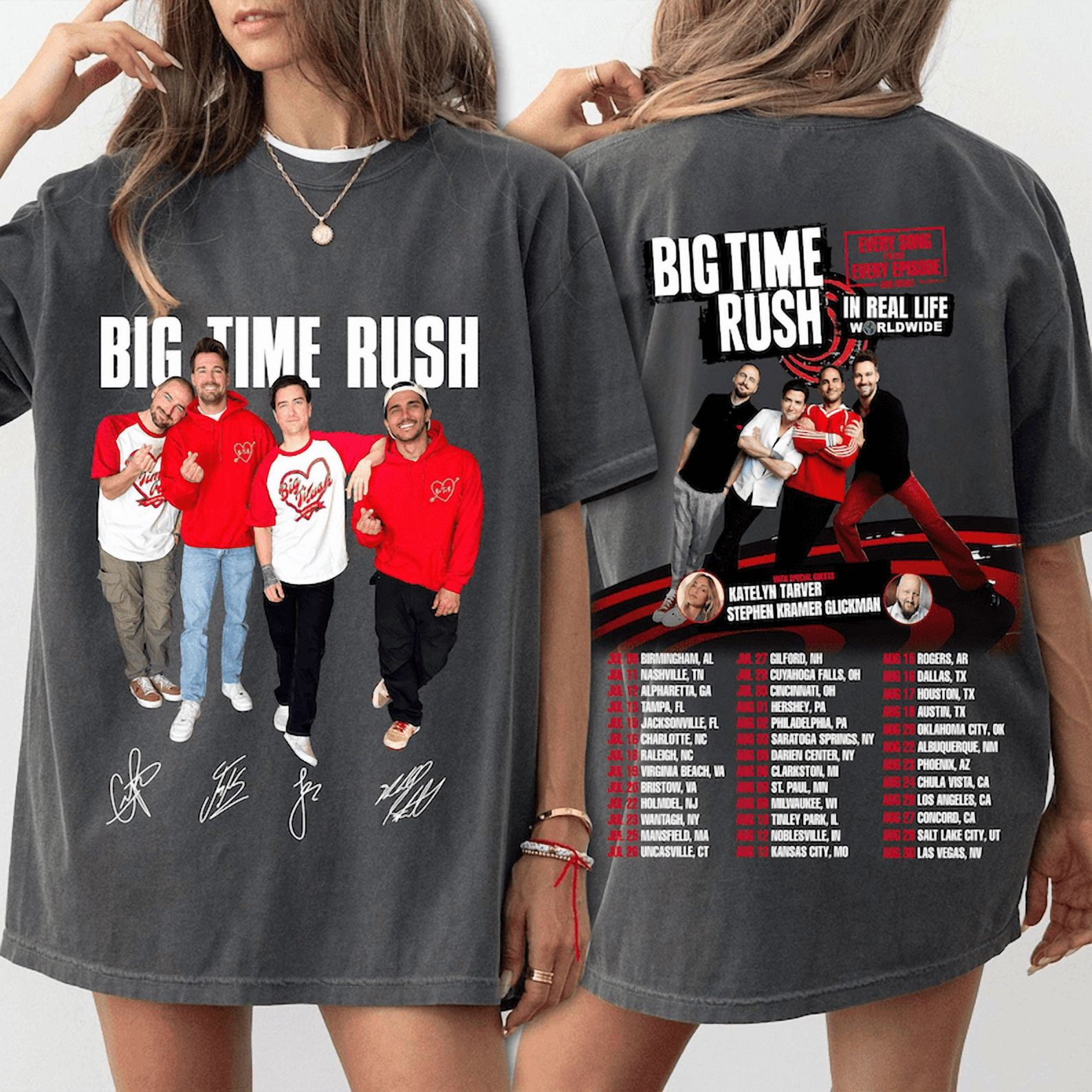 Big Time Rush In Real Life Worldwide Tour 2025 Shirt, Big Time Rush ...