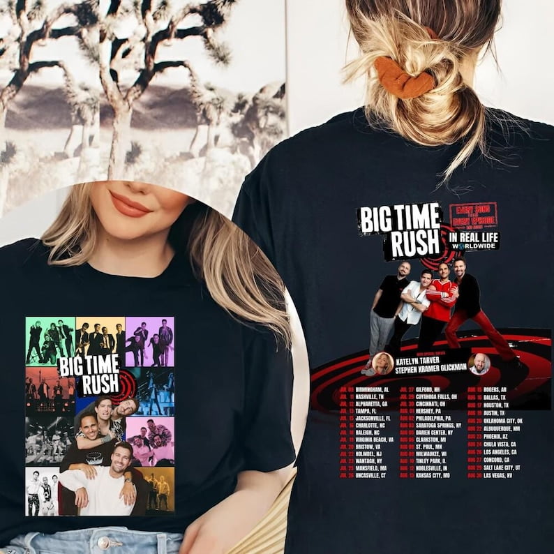 Big Time Rush In Real Life Worldwide Tour 2025 Shirt, Big Time Rush ...