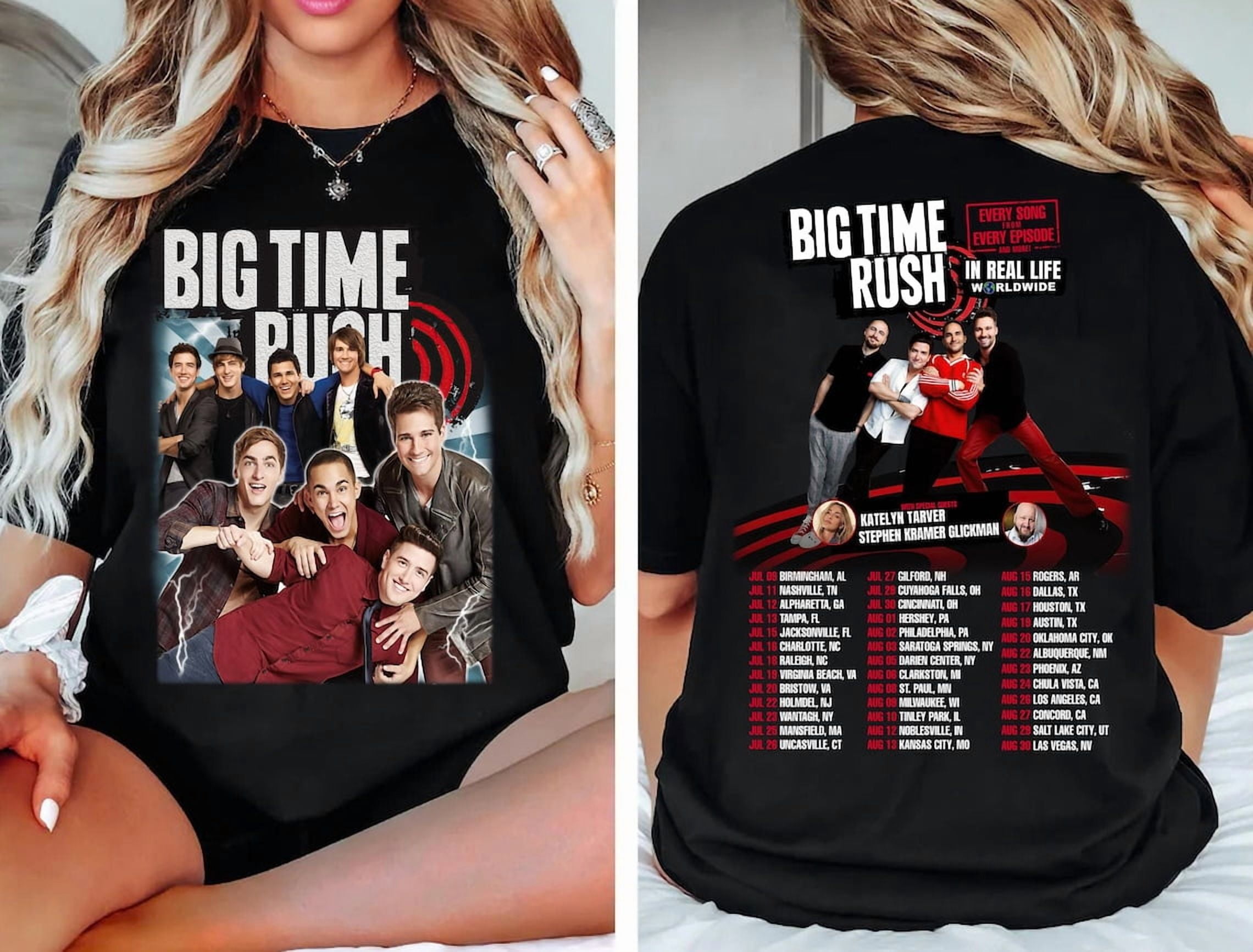 Big Time Rush Shirt | In Real Life Worldwide 2025 Tour T-Shirt | BTR ...