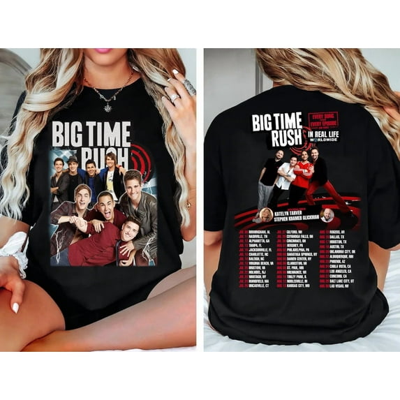 Big Time Rush Shirt | In Real Life Worldwide 2025 Tour T-Shirt | BTR ...