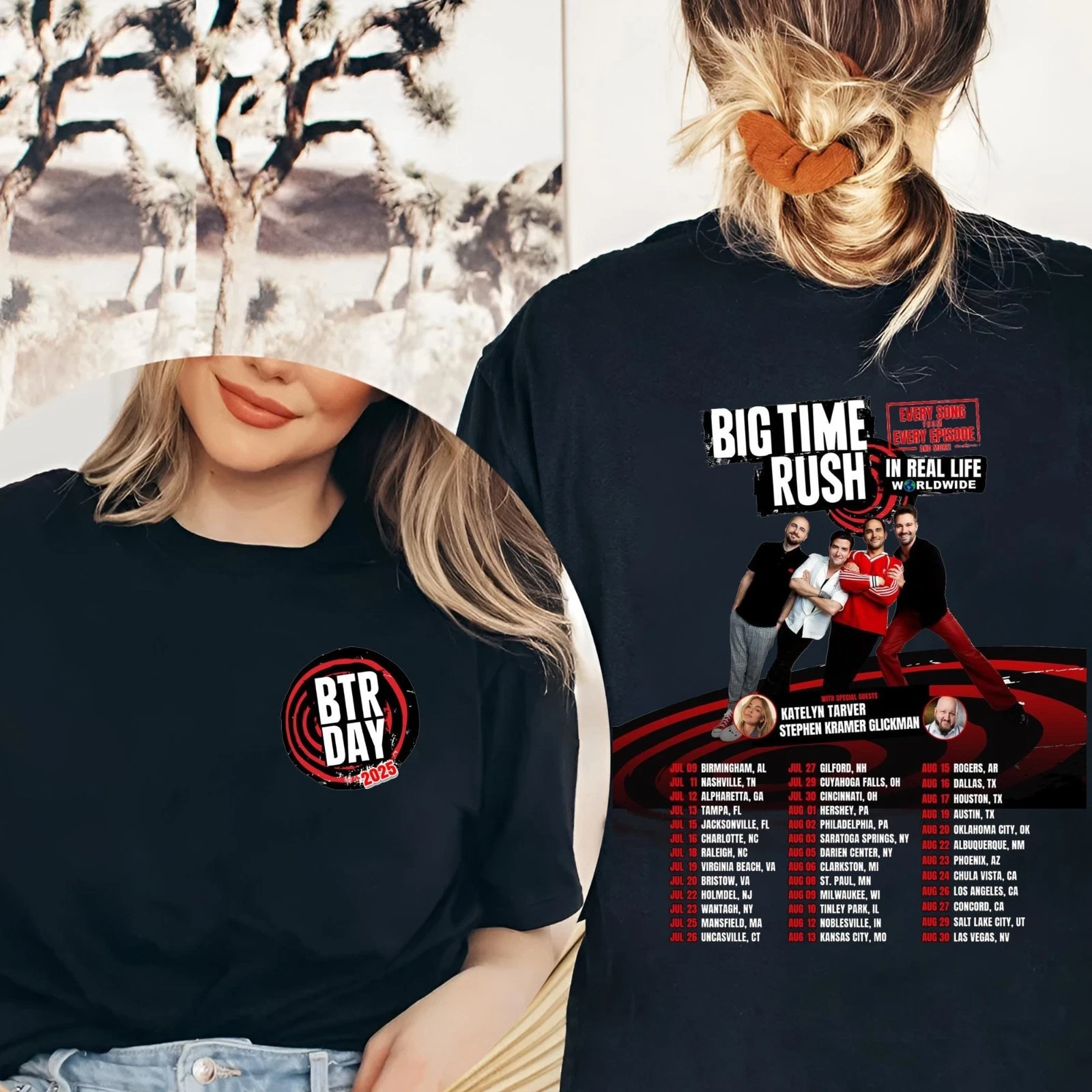 Big Time Rush in Real Life Worldwide Tour 2025 Concert T-Shirt ...