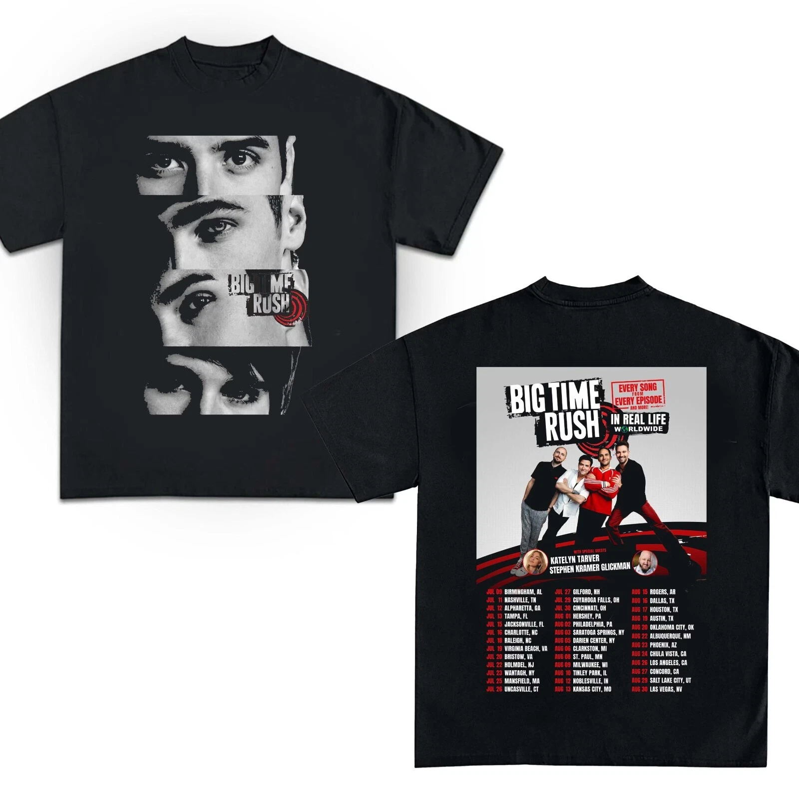 Big Time Rush in Real Life Worldwide Tour 2025 Concert Tee, Big Time ...