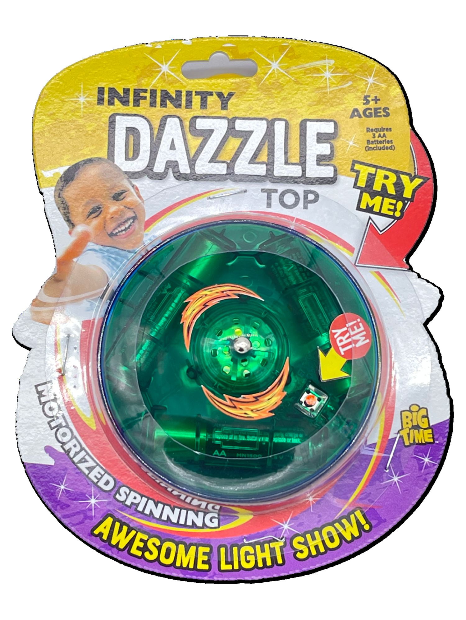 Big Time Toys Infinity Dazzle Gyroscope Spinner for Kids Ages 5+ Multi ...