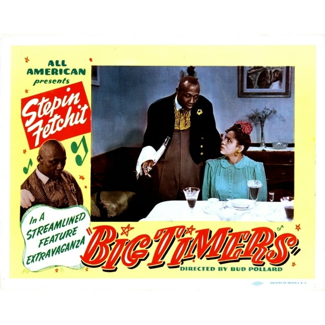 Big Timers From Left Stepin Fetchit Francine Everett 1945 Movie Poster ...