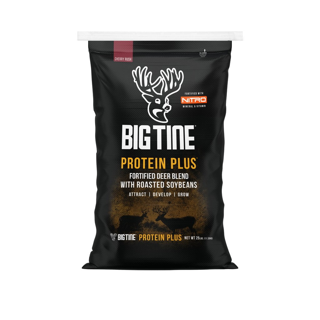 Big Tine 25LB Protein Plus Deer & Wildlife Food, Fortified with Nitro ...