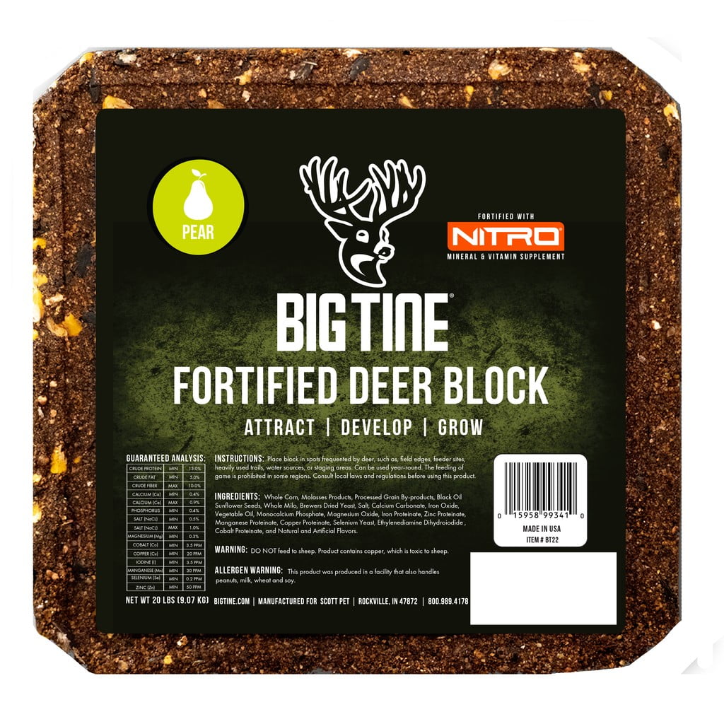 Big Tine Fortified Deer Block Pear Rush 20 lbs - Walmart.com