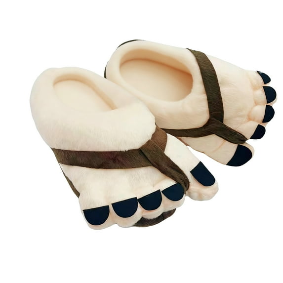 Big Toe Cartoon Fuzzy Slippers for Women and Men Nonslip Funny Slipper ...