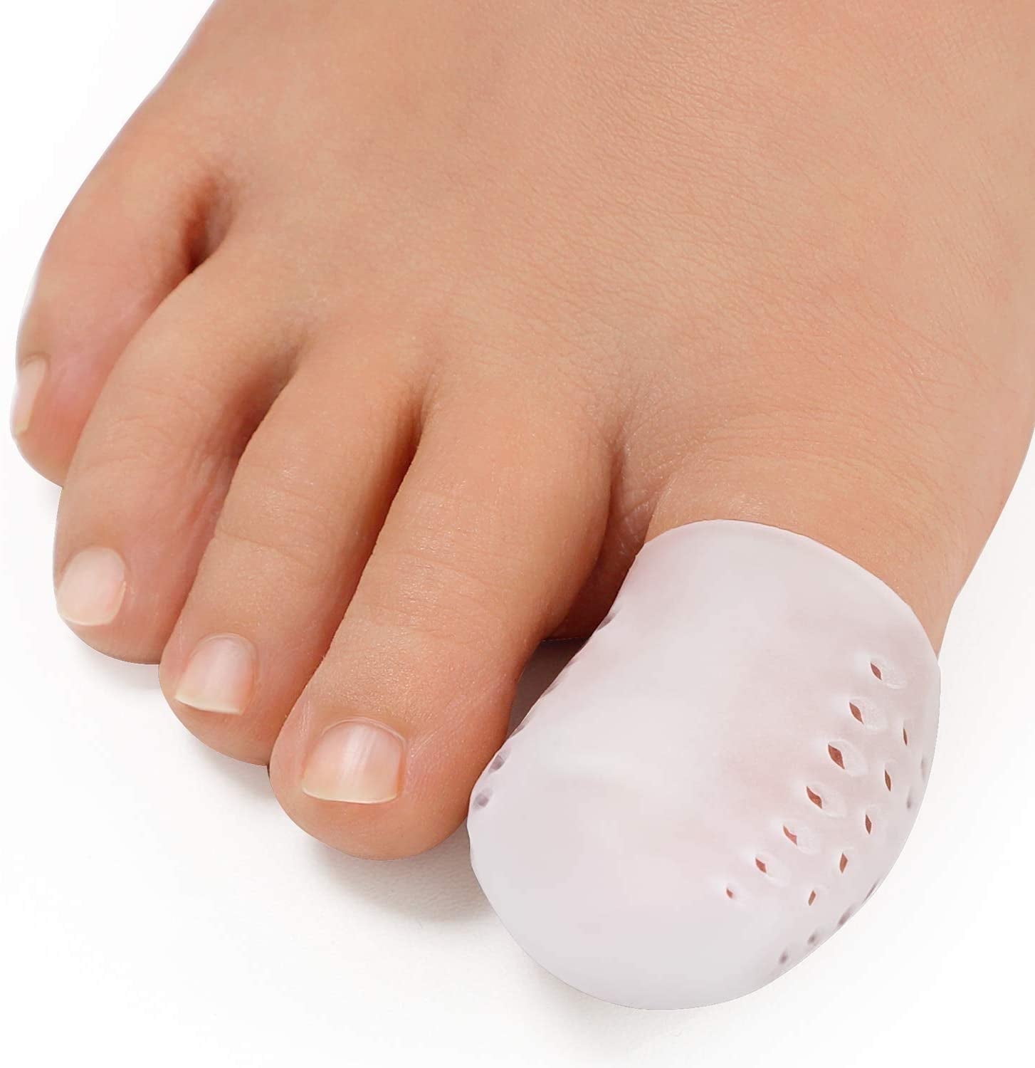 GIXUSIL Big Toe Protector 10Pcs Silicone Gel Toe Cap with Holes ...