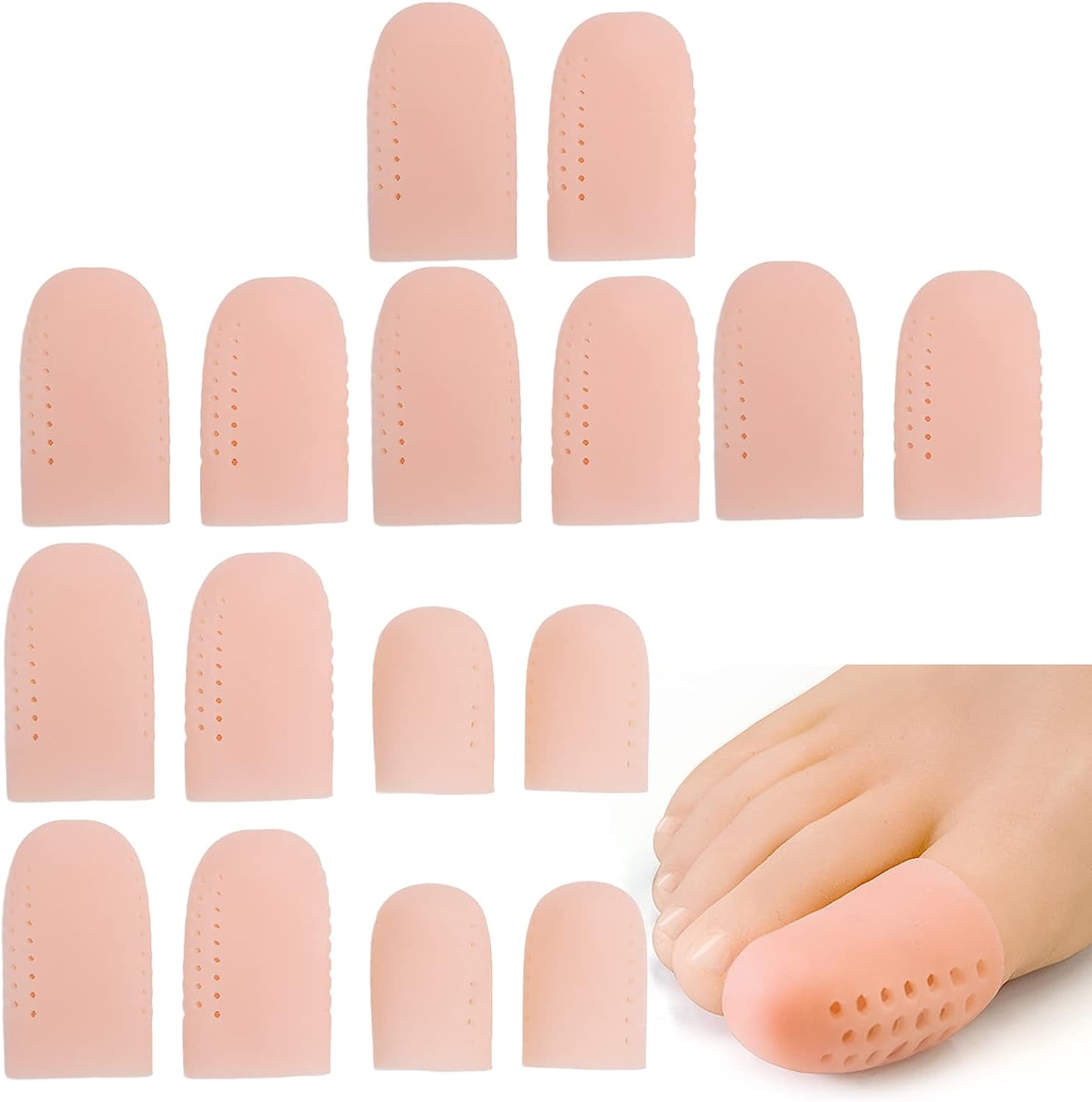 Big Toe Protectors,8 Pairs Breathable Gel Toe Protectors,Toe Guards for ...