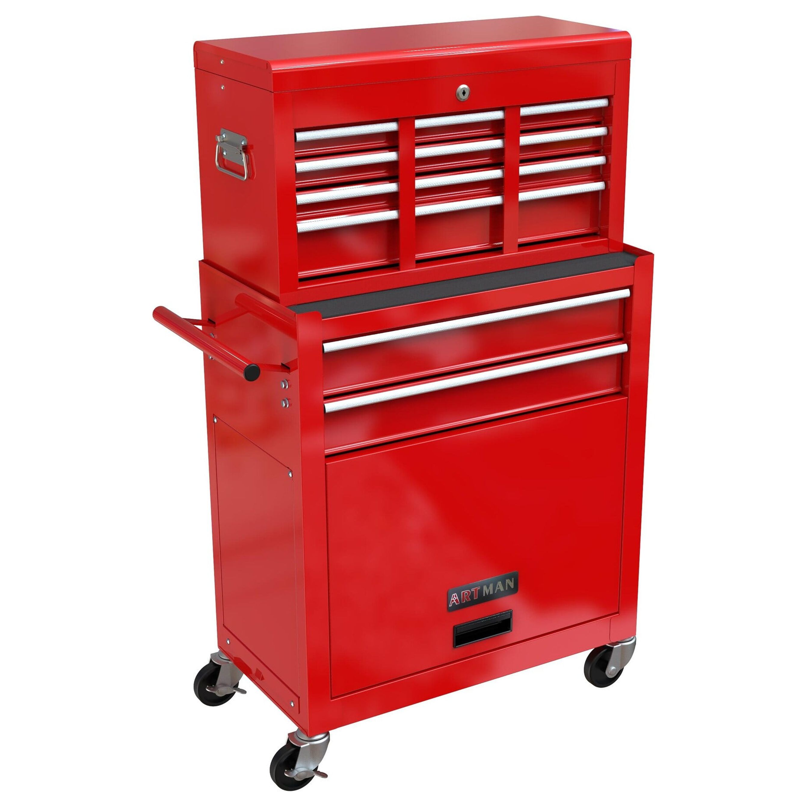 Big Tool Storage Cabinet with 8 Drawer Red - Walmart.com