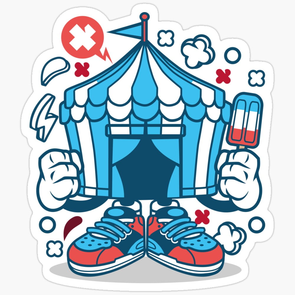 Big Top Circus Carnival Urban Street Art Sticker Sticker Phone Decal ...