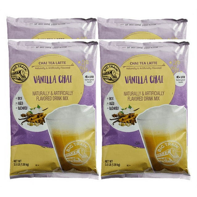 Big Train Vanilla Chai Tea Latte Mix - 3.5 lb, 4 Packs for Café ...