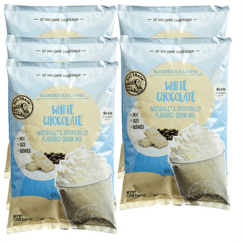 Big Train 3.5 lb. White Chocolate Blended Ice Coffee Mix 5 Packs ...