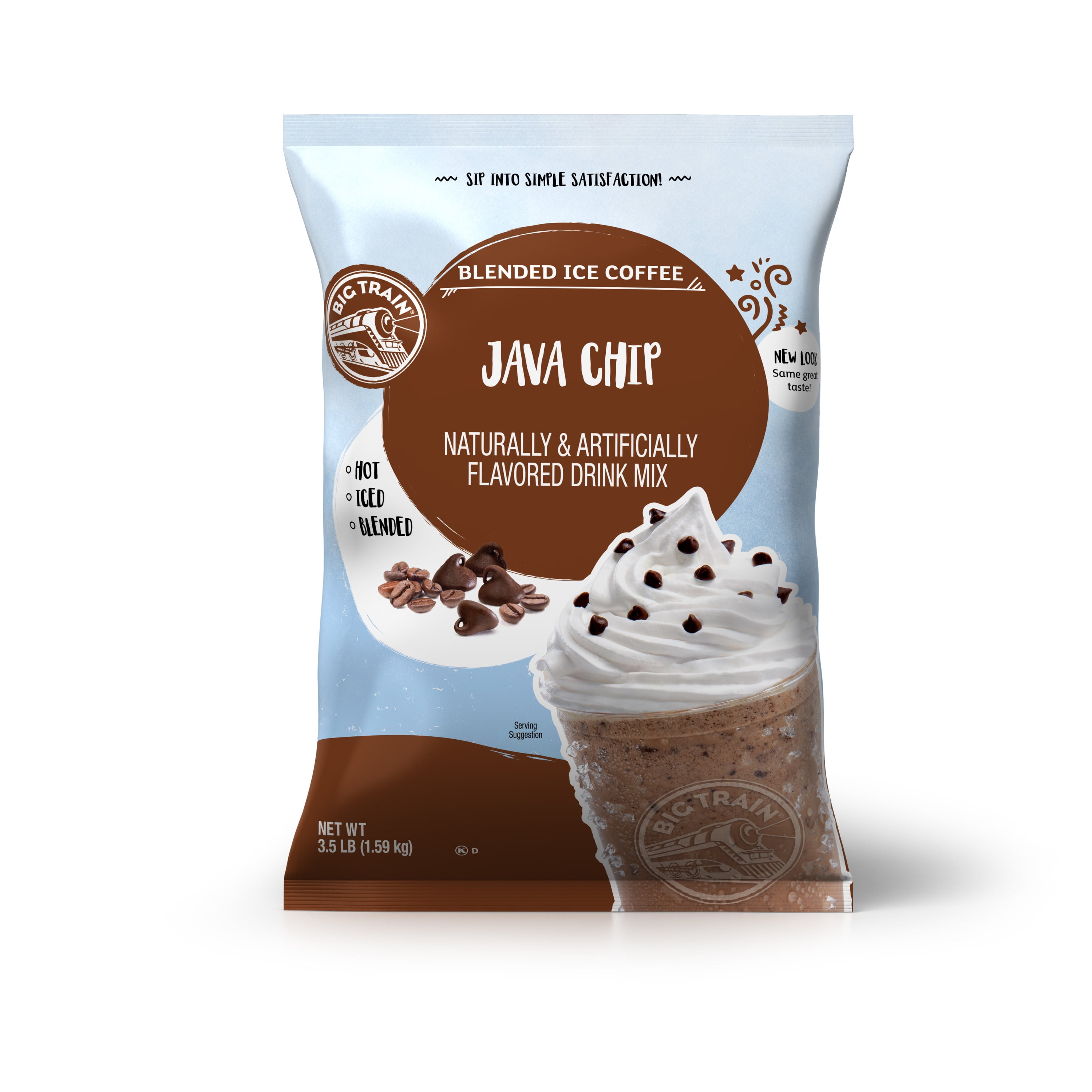 Big Train Java Chip Ready Drink Blended Ice Coffee Mix, 3.5 lb ...
