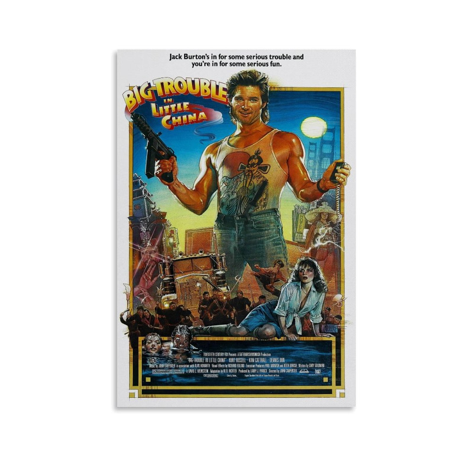 Big Trouble In Little China Painting Vintage Poster Picture Print Wall ...