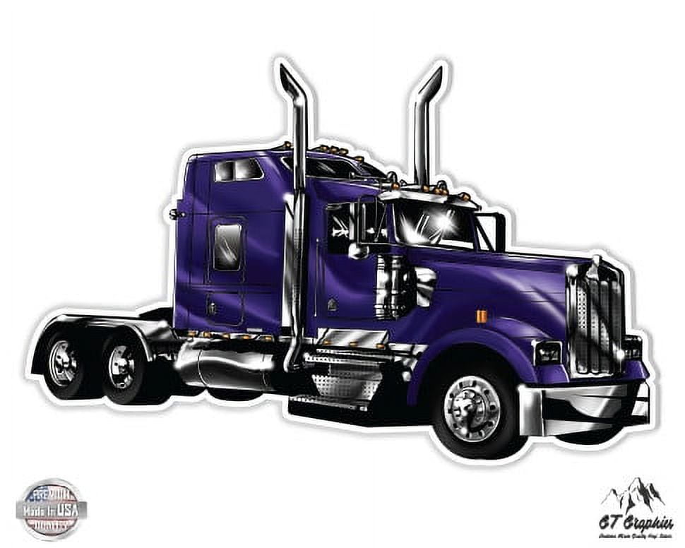 Big Truck Big Rig - 8" Vinyl Sticker - For Car Laptop I-Pad ...