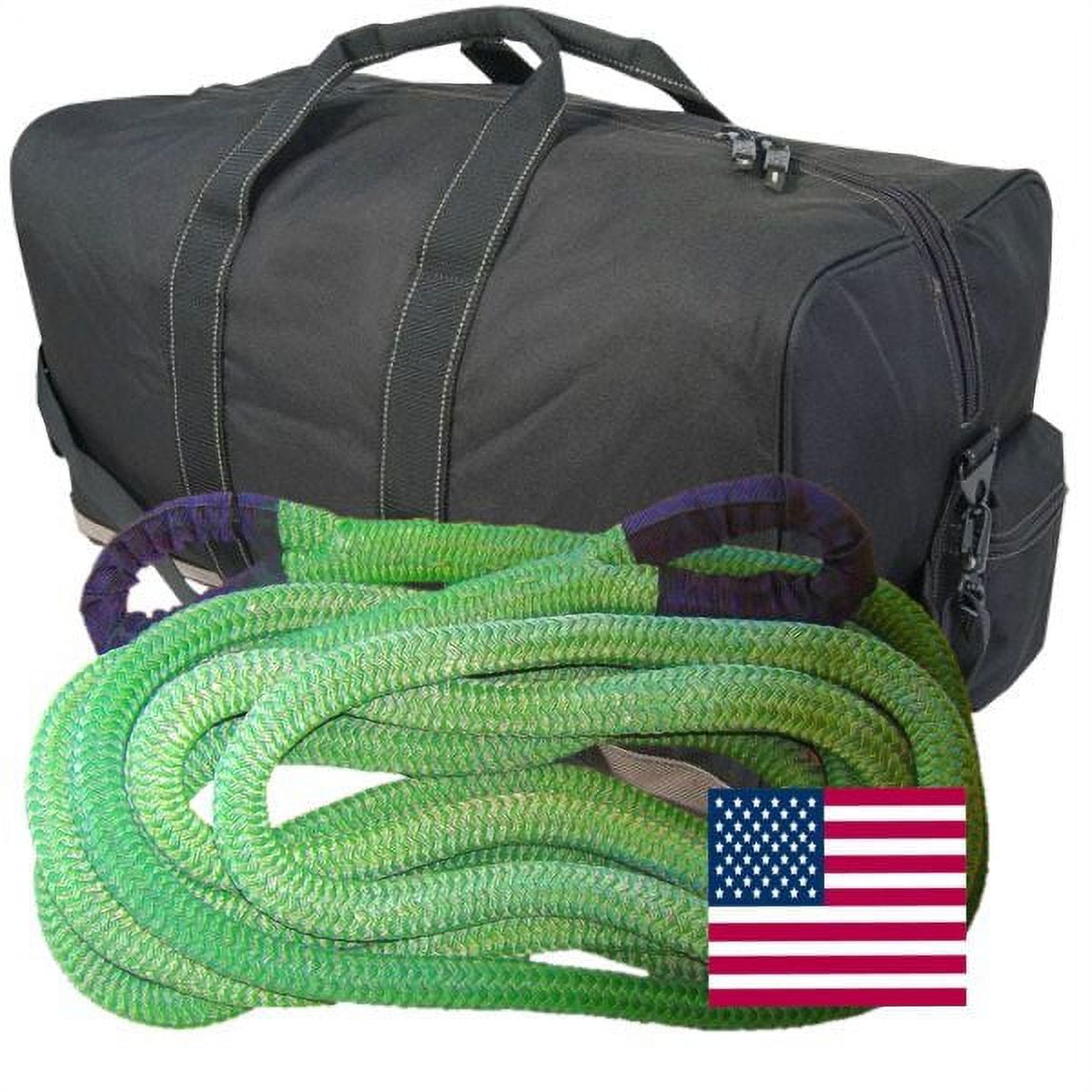 (Big Truck RECOVERY) U.S. made 1-1/4 inch X 30 ft "GECKO GREEN" Safe-T ...