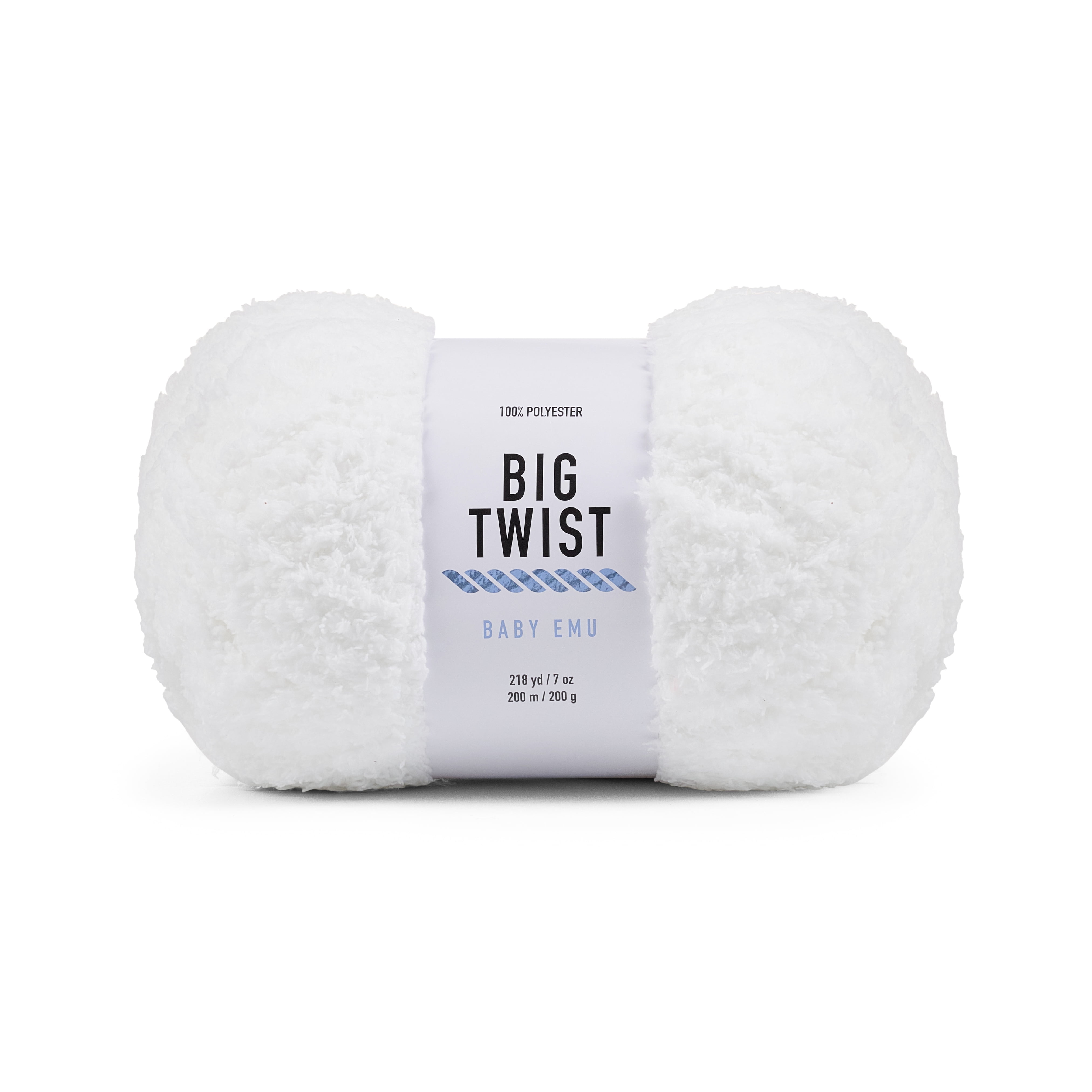 Big Twist Baby Emu 4 Pack Bulky Polyester Yarn, Powdered Sugar, 218 yd ...