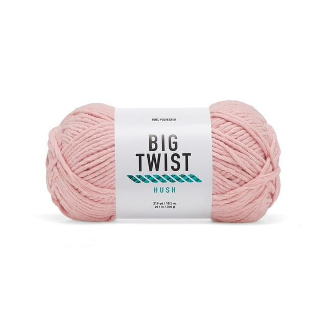 Big Twist Hush 4 Pack Bulky Polyester Yarn, Blush, 219 yd, 10.5 oz ...