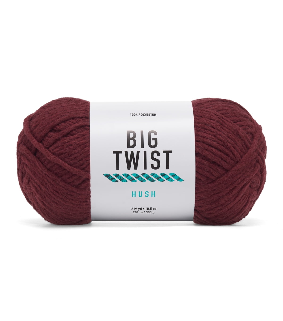 Big Twist Hush 4 Pack Bulky Polyester Yarn, Wine, 219 yd, 10.5 oz ...