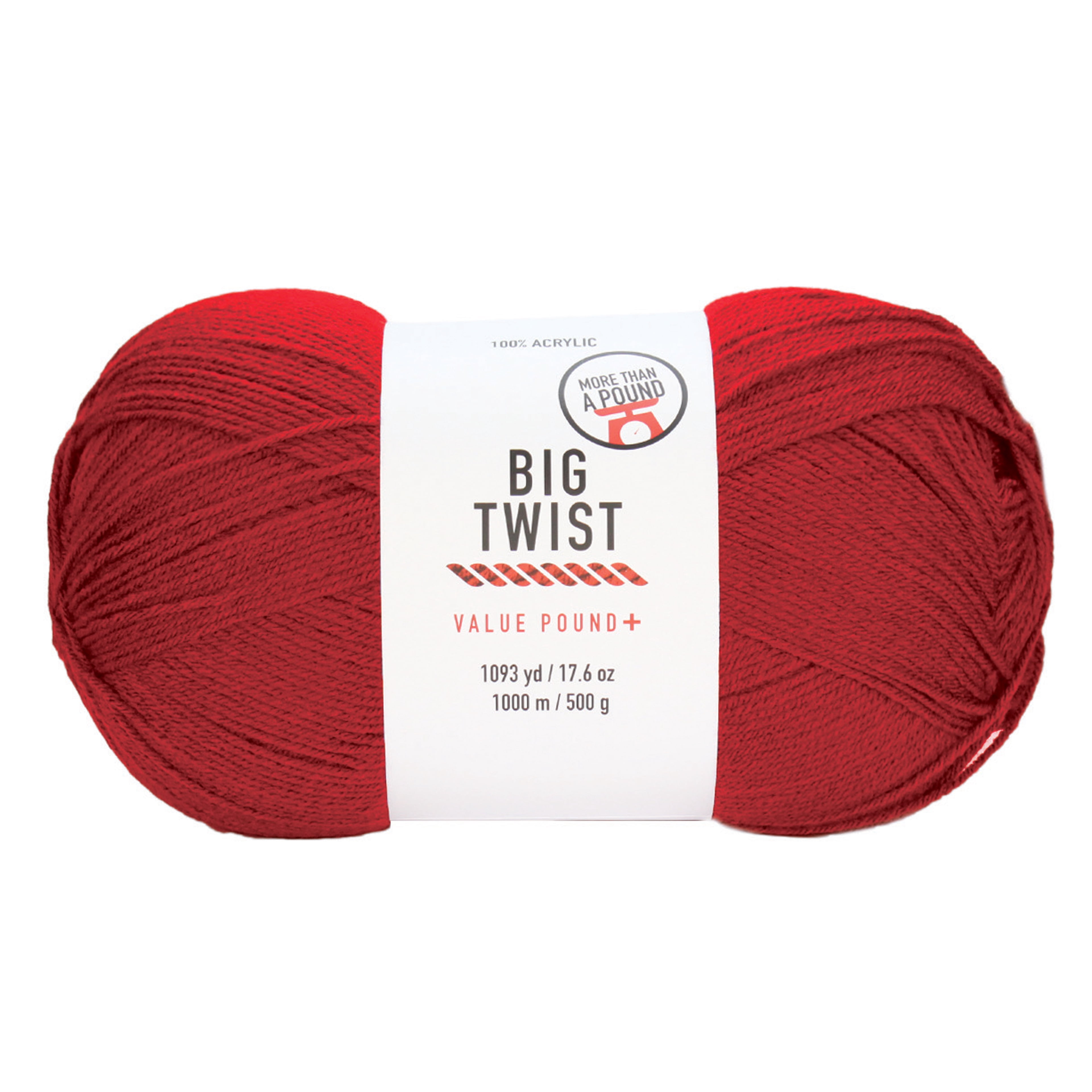 Big Twist Value Pound+ Yarn, Bulk Medium Worsted 100% Acrylic Skeins ...