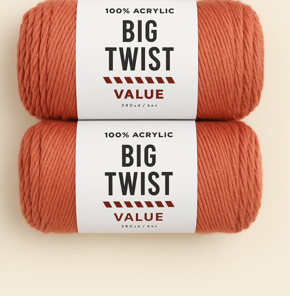 Big Twist Value Yarn Bundle- 2 Pack Dark Coral - Walmart.com