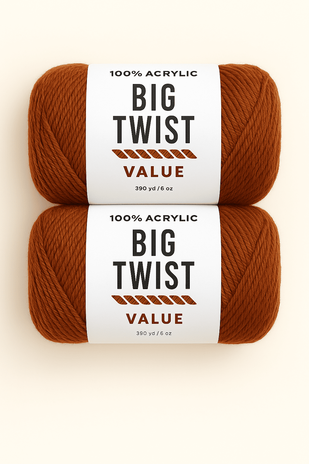 Big Twist Value Yarn Bundle- 2 Pack in Rust - Walmart.com