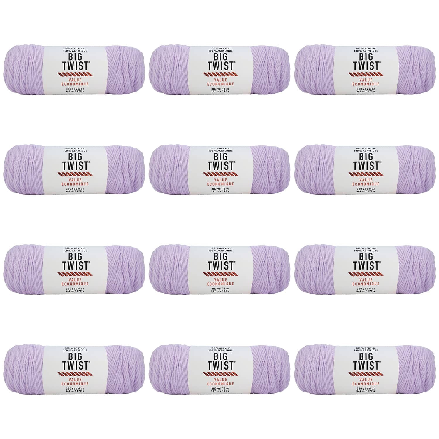 Big Twist, Value Yarn, Soft Purple, 1 ct., Pack 12 - Walmart.com