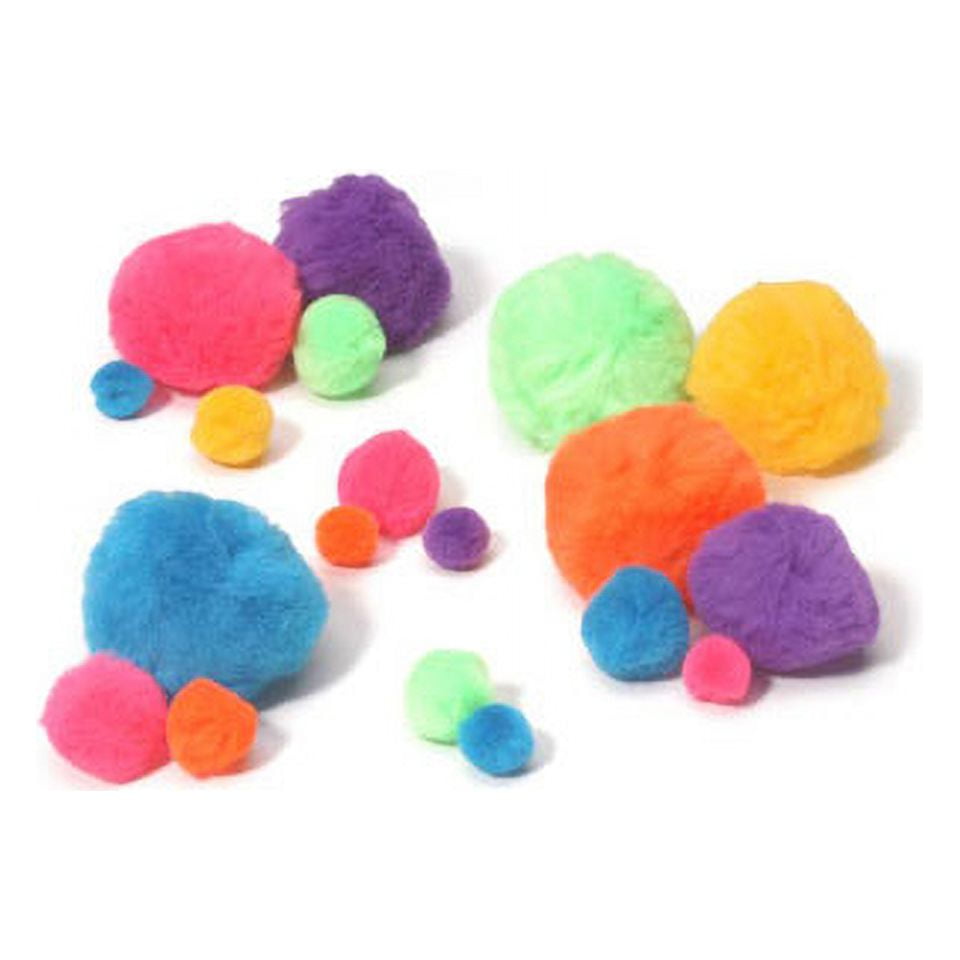 Big Value Pom Poms - Bold Neon Colors - Asst - 100 pieces - Walmart.com