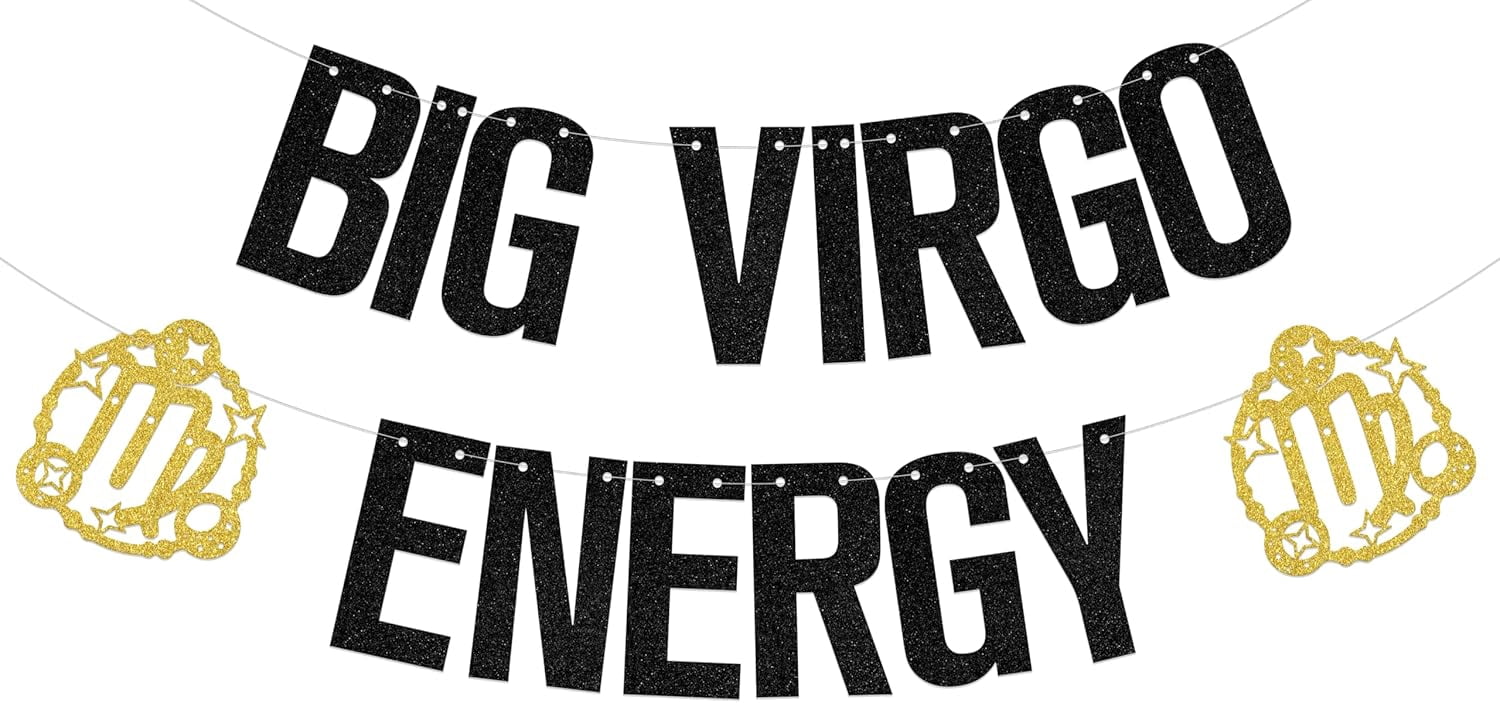 Big Virgo Energy Banner - Virgo Birthday Party Decorations - Zodiac ...
