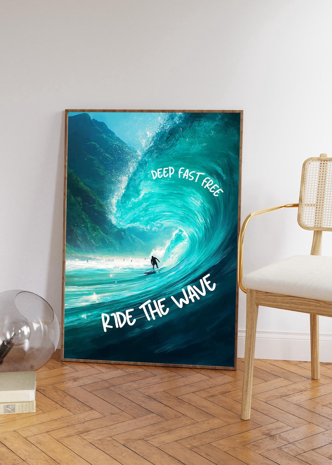 Big Wave Surf Coastal Adventure Art, Stretched Canvas - Walmart.com