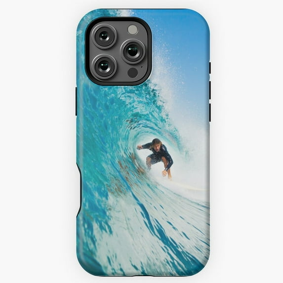Big Wave Surfing Beach Adventure Art iPhone Case 17 16 15 14 13 12 11 ...
