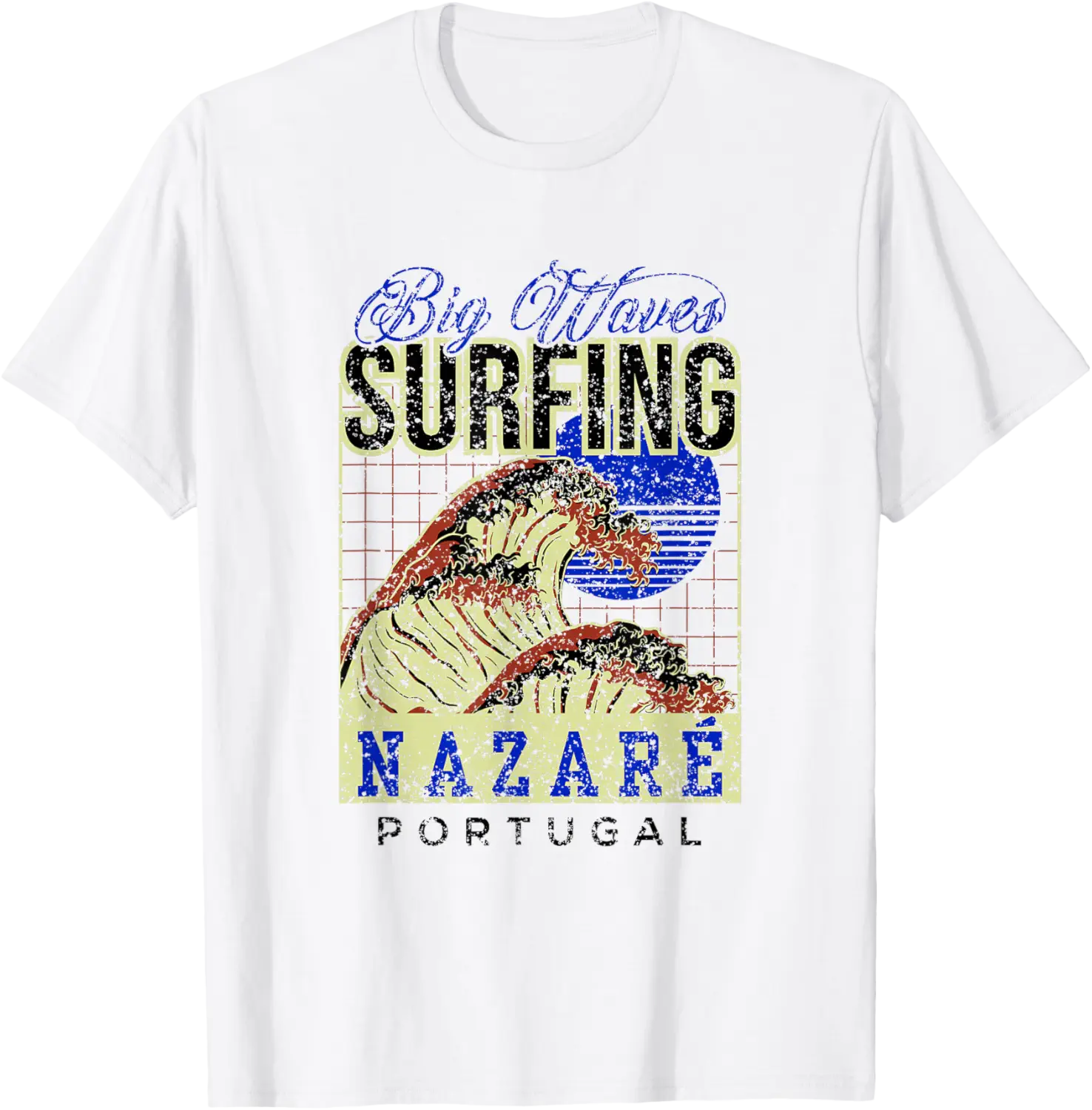 Big Wave Surfing Nazare Portugal Surfer Atlantic Ocean T-Shirt ...