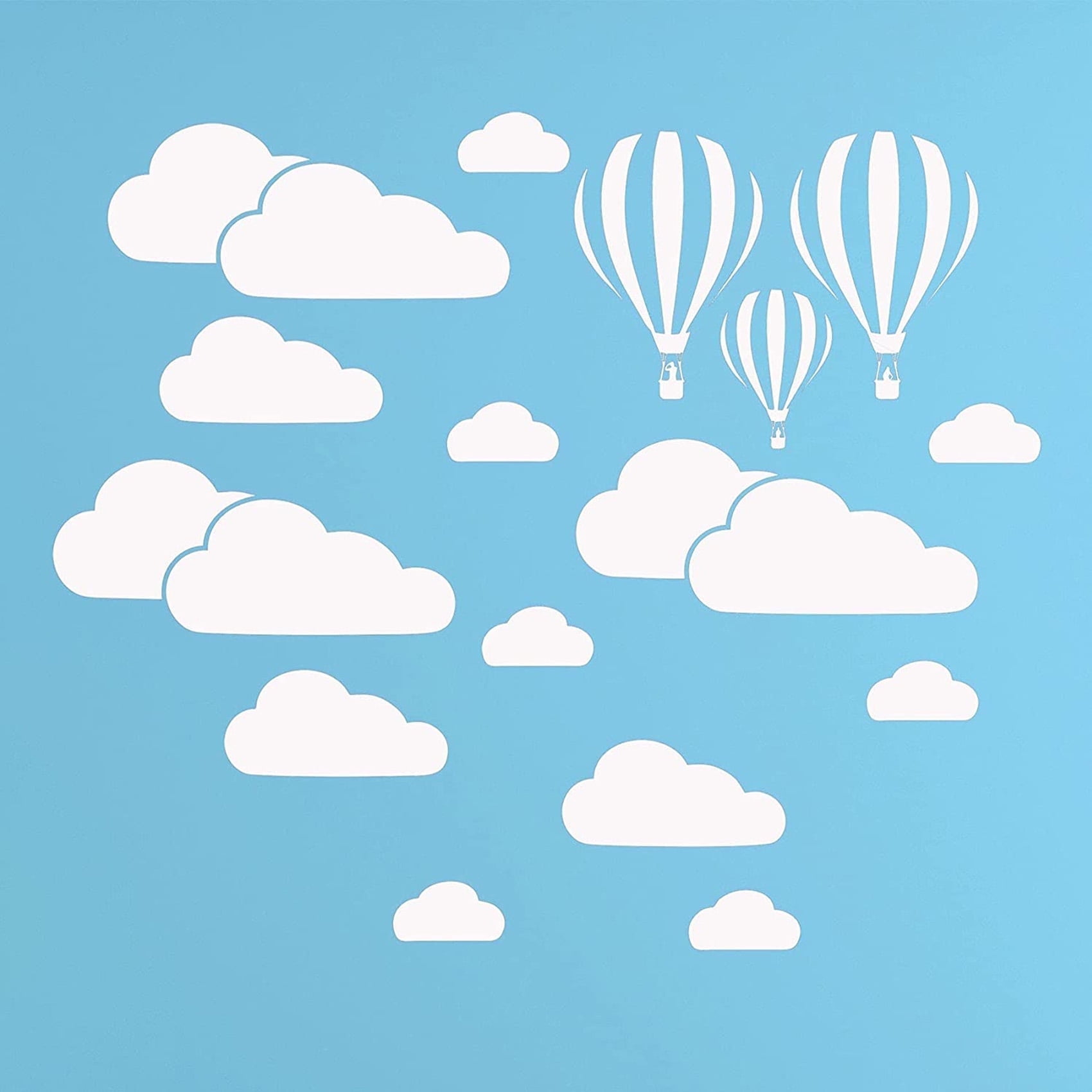 thovorrnl Cloud Wall Decals, Peel and Stick Vinyl Wall Stickers Art ...