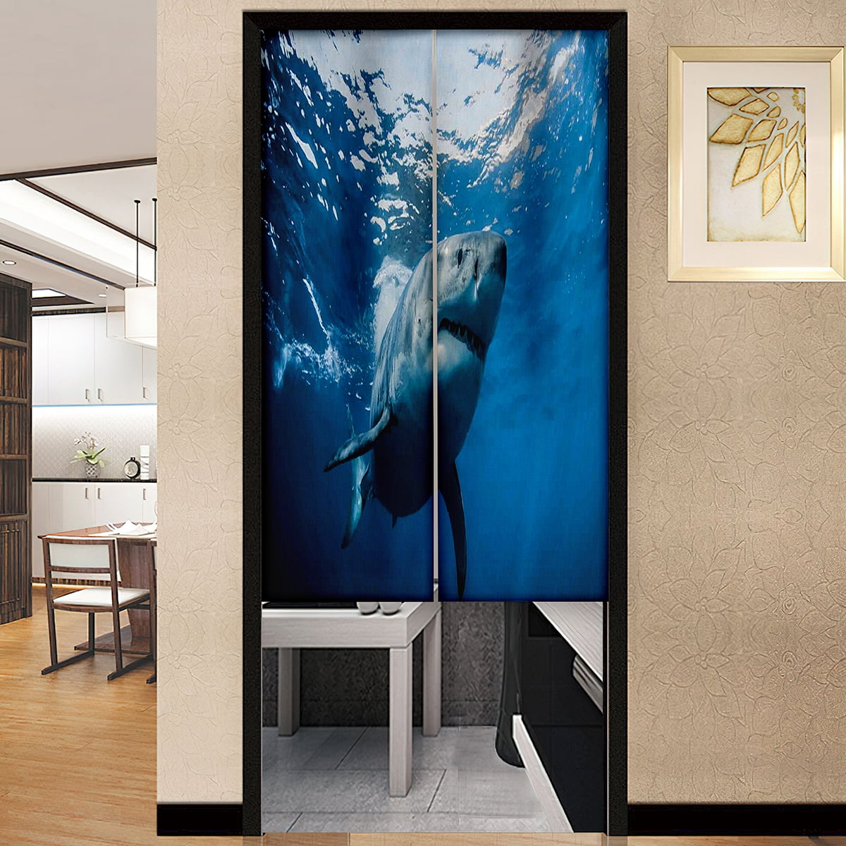Big White Door Curtain Bedroom Kitchen Dining Room Partition Home ...