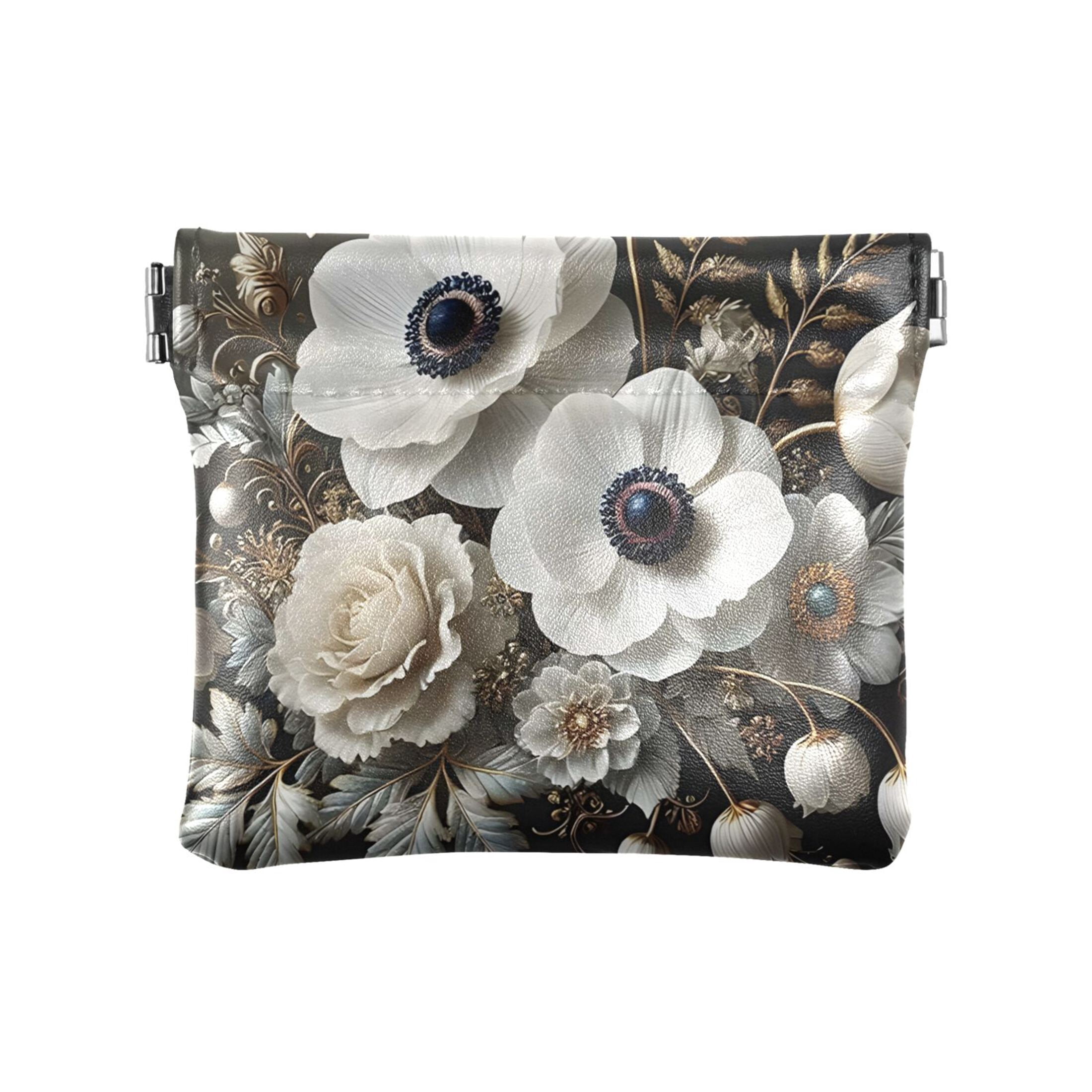 Big White Flower Wallet Small PU Leather Change Pouch Wallet for Women ...