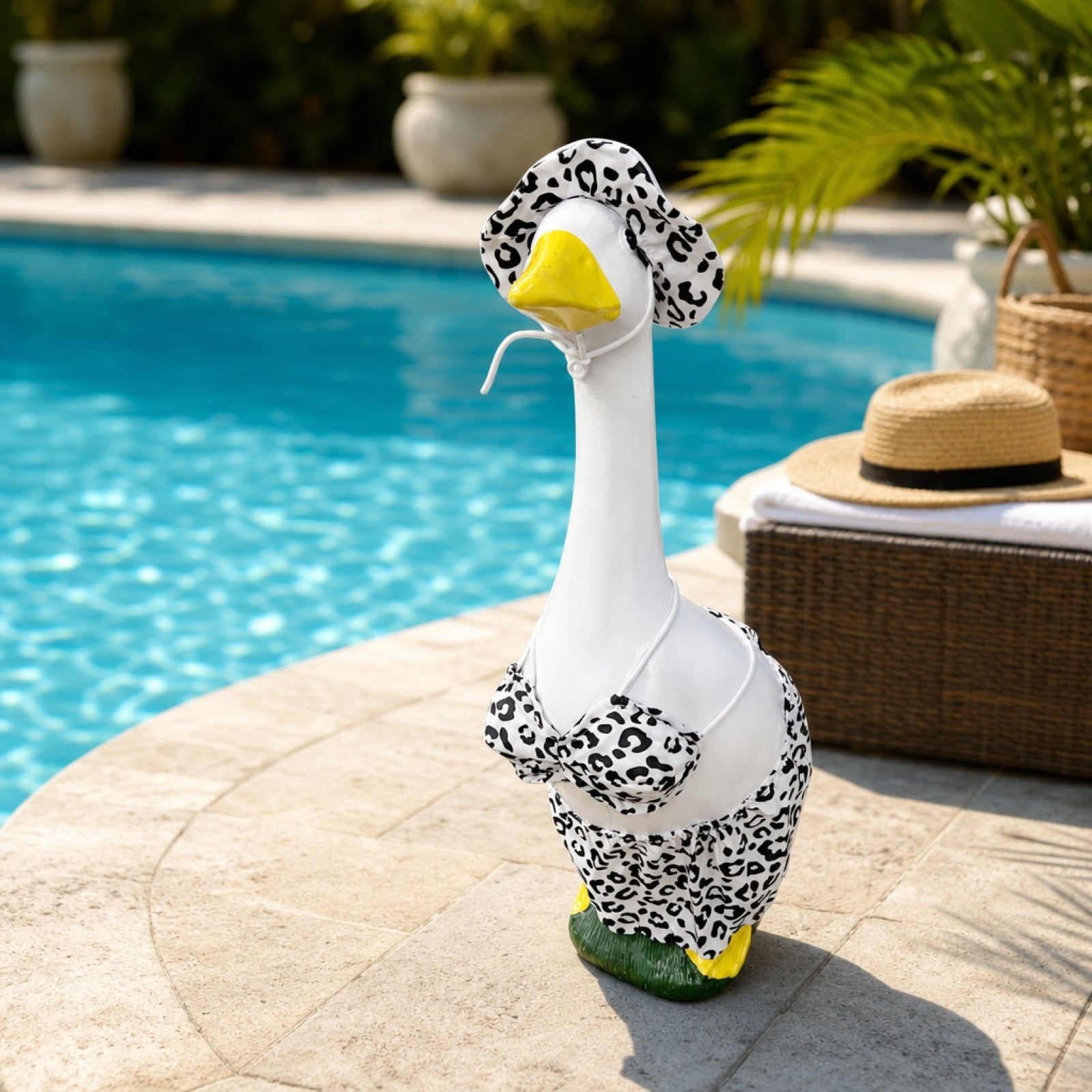 Big White Goose Festive Yard Decorations Set | Waterproof Fabric with ...