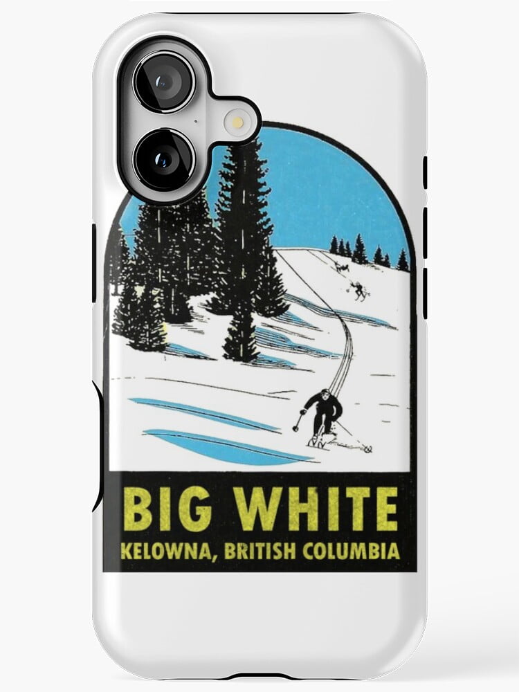 Big White Kelowna BC Ski Vintage Travel Decal For iPhone 11-17 Pro Max Phone Tough Case ...
