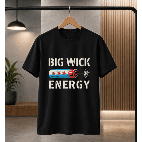 Big Wick Energy Firecracker City Pride Funny July 4th Unisex T-Shirt, S ...