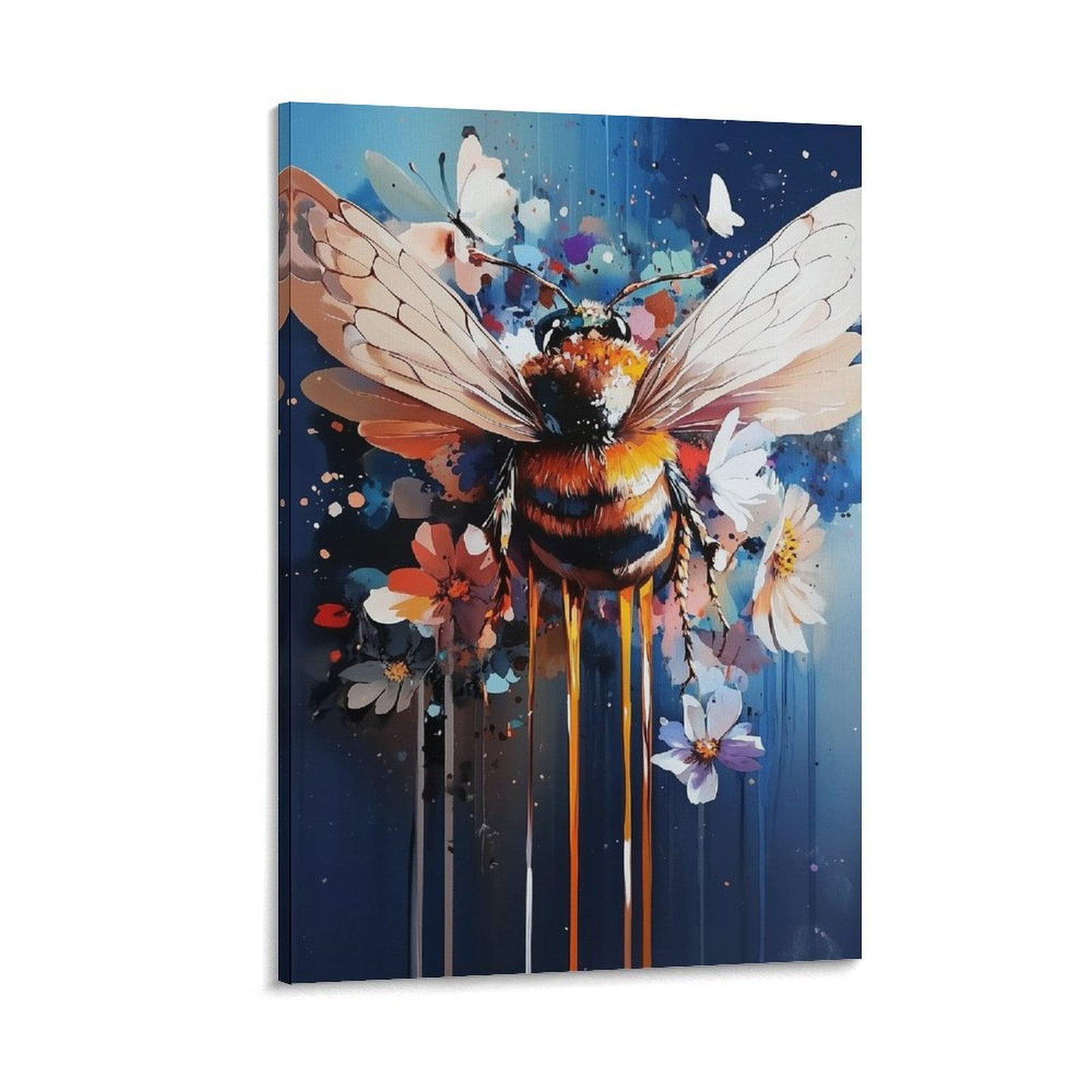 Big Winged Bee Mural Canvas Poster Wall Art Picture Prints Hanging ...
