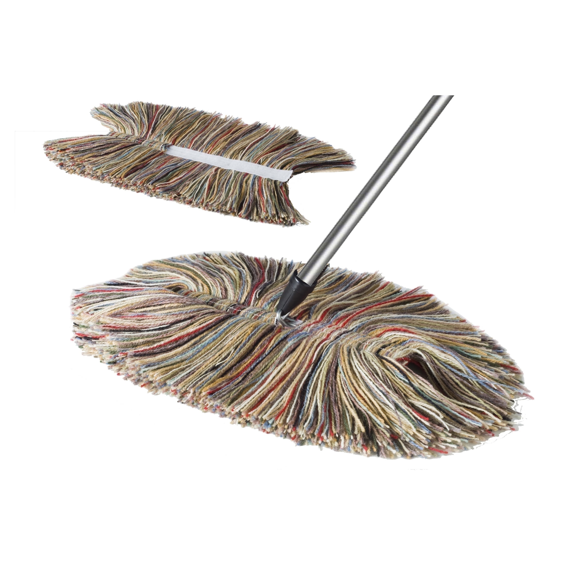 Sladust Big Wooly Multicolored All Wool Floor Dust Mop With Metal ...
