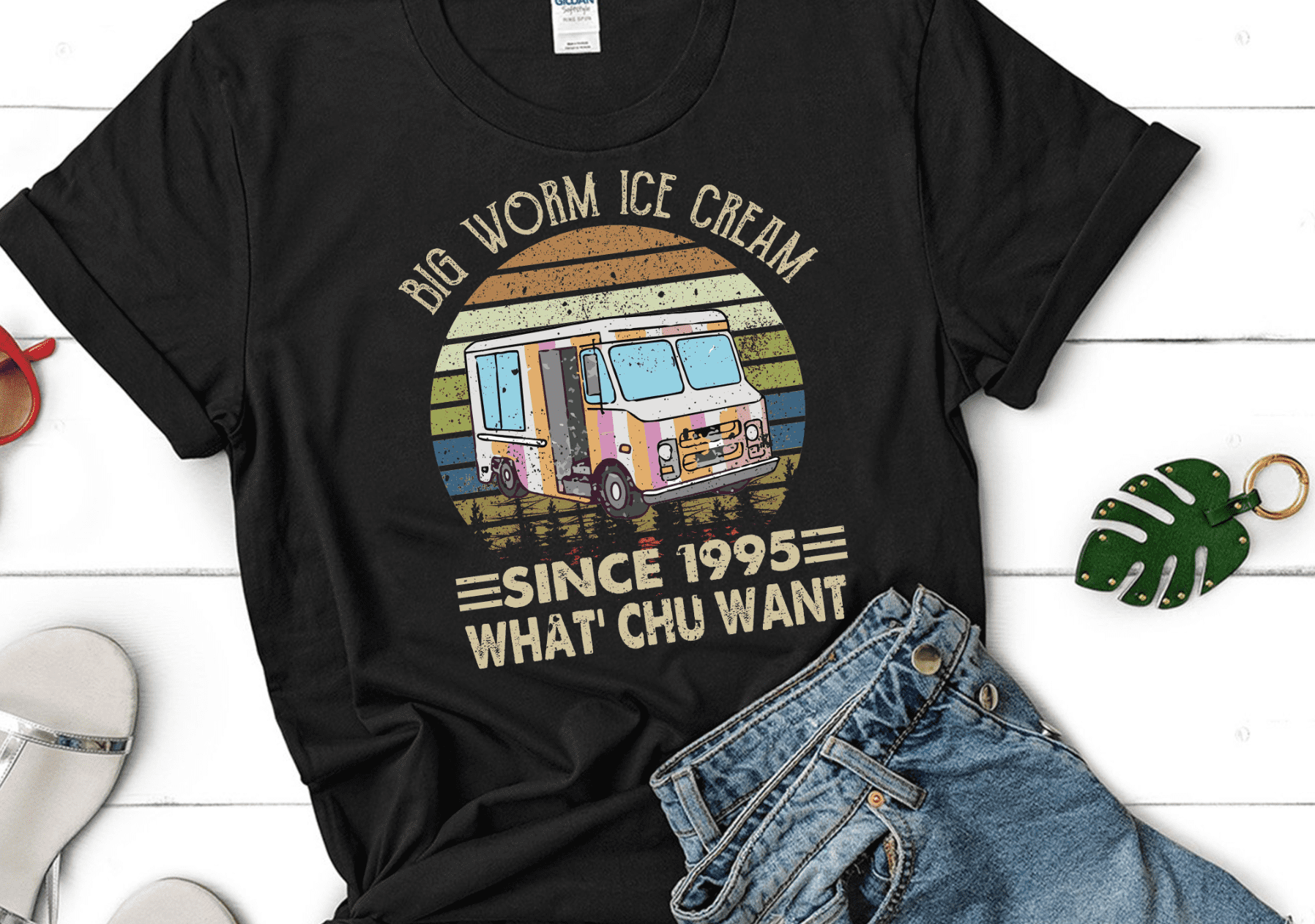 Big Worm Ice Cream Vintage Tshirt, Big Worm Ice Cream Since 1995 What' Chu Want Friday Movie ...