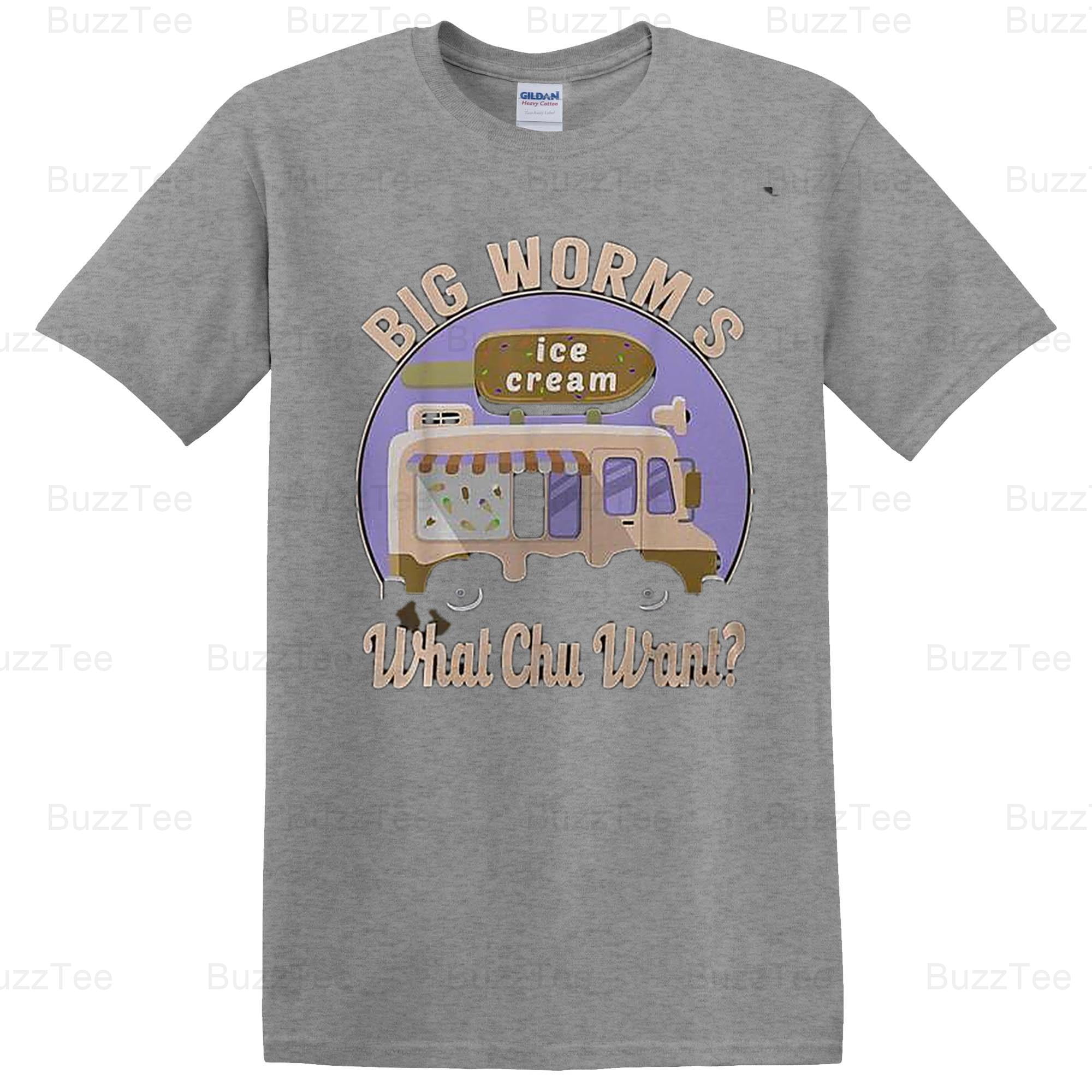 Big Worm's Ice Cream Funny Movie Quote Retro Style Graphic Design T-Shirt Unisex, up to 5XL ...