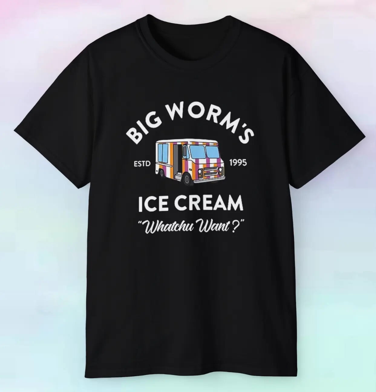 Big Worm's Ice Cream Shirt | S-5XL Sizes | Funny Friday Parody Graphic Tee-Black - Walmart.com