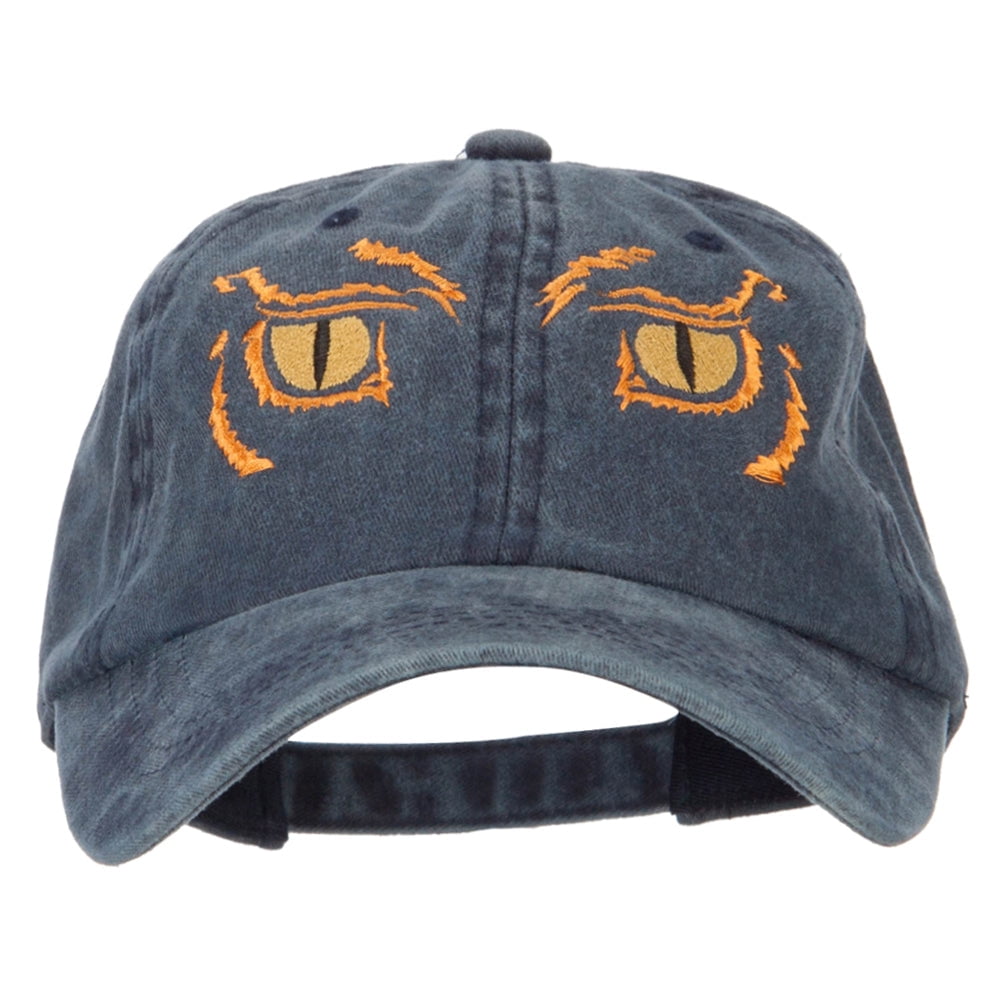 Big Yellow Eyes Embroidered Unstructured Cotton Cap - Navy OSFM ...